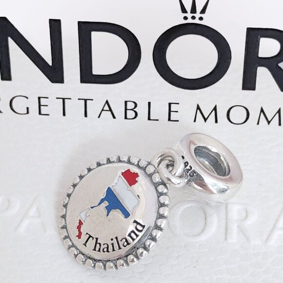 Pandora | Jewelry | Pandora Thailand Flag Map Exclusive Dangle Charm ...